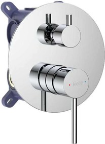 kielle Oudee I - Baterie pod omítku pro 2 spotřebiče, s tělesem, chrom 10333200