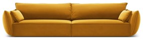 Sametová pohovka v hořčicové barvě 248 cm Vanda – Mazzini Sofas