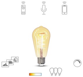 Müller Licht tint LED žárovka Retro zlatá E27 5,5W