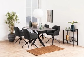 ACTONA GROUP Jídelní židle BRENDA s područkami antracitová 0000091546