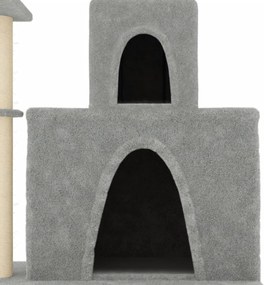 Škrabadlo pro kočky se sisalovými sloupky světle šedé 83 cm 171766