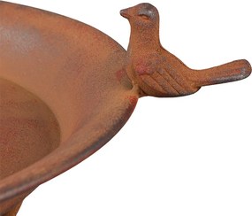 Rezavé kovové krmítko pro ptáčky na noze - 48*42*71 cm
