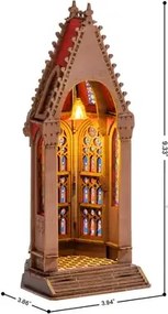 RoboTime 3D dřevěná skládačka Geometrická katedrála / 3D puzzle / LED