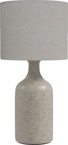 HOMCOM Stolní lampa, lampička na stůl, noční lampička, lampička na psací stůl s keramickým podstavcem, lněným stínidlem, 22x22x45 cm písková+béžová