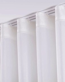 Záclona na řasící pásce Wave barva krémová látka poloprůhledná, pletený vzor
