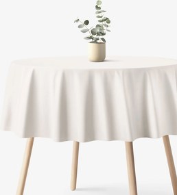 Goldea kulatý ubrus 100% bavlněné plátno - slonová kost Ø 160 cm