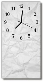 Skleněné hodiny vertikální Bílý list papíru