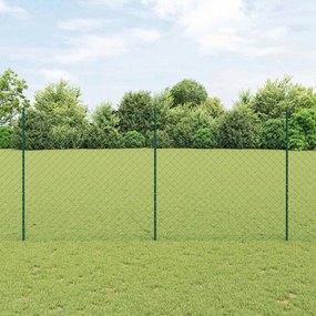 Plot s řetězovým odkazem a sloupkem 10 x 1,6 m Zelená Síťovina 3336244