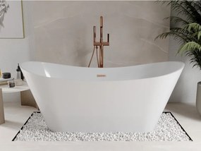 Mexen Celia, volně stojící vana 170 x 75 cm, bílá, měděný přepad, 52331707500-65