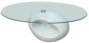 Konferenční stolek, bílý okrouhlý