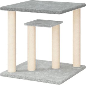 Škrabadlo pro kočky s plošinami světle šedé 50 cm 172044