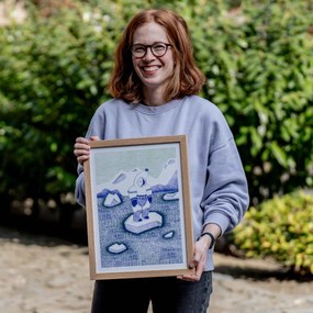 Pavla Baštanová | Eskymák Rám: Černý, Velikost: 60 x 40 cm
