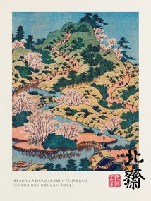 Obrazová reprodukce Sesshu Ajigawaguchi Tenposan - Katsushika Hokusai, (30 x 40 cm)