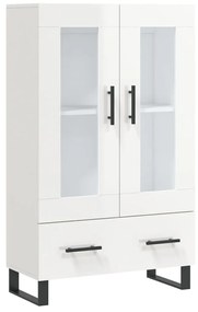 Skříň highboard lesklá bílá 69,5 x 31 x 115 cm kompozitní dřevo