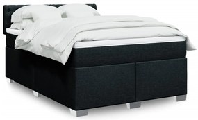 Box spring postel s matrací černá 140x200 cm textil 3285920