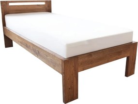 Dubová postel Mono Klasik 4 cm masiv rustik - olej Barique - 90x200 cm