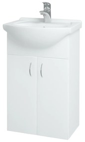 Dřevojas Koupelnová skříň PLUTO SZD2 50 Varianta: N01 Bílá lesk / N01 Bílá lesk