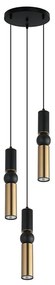 ITALUX PND-14290-3-BK-BRO - Lustr na lanku ISIDORA 3xGU10/25W/230V černá/bronz PND-14290-3-BK-BRO