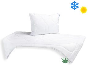 SET Přikrývka Aloe Vera 140x200cm celoroční 850g + Polštář UNICO AloeVera 70x90cm 900g