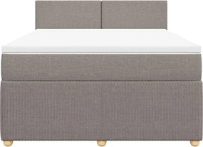 Box spring postel s matrací taupe 140x190 cm textil 3289748
