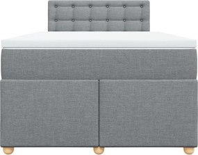 Box spring postel s matrací světle šedá 120 x 200 cm textil 3288961
