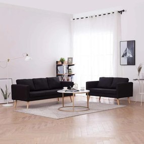 2dílná sedací souprava textilní černá 276855