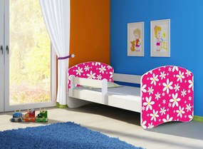 Dětská postel - Růžová sedmikráska 2 160x80 cm bílá