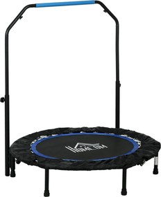 HOMCOM Fitness trampolína SPORTNOW 102 cm s výškově nastavitelnými řídítky a LCD monitorem, nosnost až 100 kg, skládací, robustní ocelový rám, modrá …