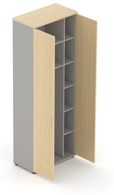 NABYTEK-DESIGNOVY.CZ - S686 03 - Kancelářská skříň Komfort, 80x38,5x218,5 cm, dveře 5/5 , calvados