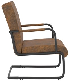 Konzolová židle hnědá textil,  325798