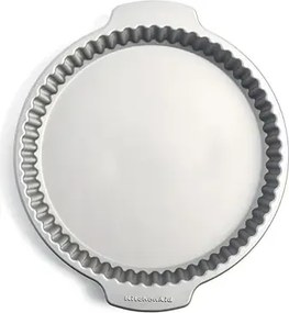 KitchenAid Forma na quiche 28 cm stříbrná / Forma na quiche / kulatá /
