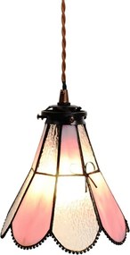 Závěsná lampa Tiffany FlowerArc pink - 18*15*115 cm E14/max 1*25W