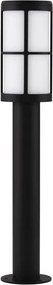 NV 9002860 Venkovní sloupkové svítidlo STONE černý hliník a akryl E27 1x12W 220-240V IP54 bez žárovky - NOVA LUCE