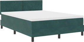 Postel s boxspringem s čelo Tmavě zelená 160 x 200 cm samet 3339251