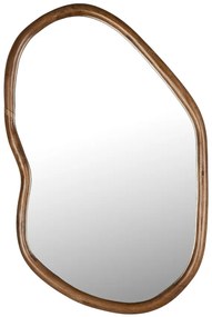Hnědé mangové závěsné zrcadlo DUTCHBONE ASHLEY 100 x 73 cm
