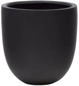 OnaDnes -20% Černý cementový zahradní květináč Kave Home Aiguablava 56 cm