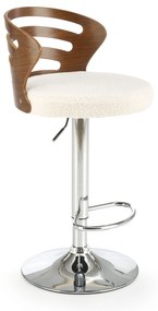 HALMAR H109 barová židle krémová/ořech