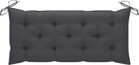 Skládací zahradní lavice s poduškou 118 cm bambus 3063864