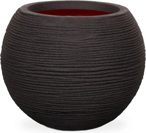 Capi Nature Rib NL Vase Ball Black Ø 62 cm / V 48 cm