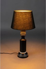 Černá stolní lampa s textilním stínidlem (výška 60 cm) Virgil – Dutchbone