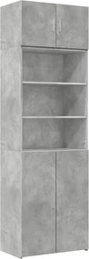 Úložná skříňka betonově šedá 70x42,5x225 cm kompozitní dřevo 3281318