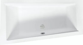 Besco Akrylátová asymetrická vana se sníženým lemem Intima Slim 150x85 (160x90) Barva: Bílá, Rozměry (cm): 160x90, Orientace: Levá