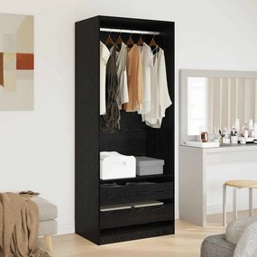 Šatní skříň Černý dub 80 x 50 x 200 cm Kompozitní dřevo 3403224