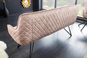 Designová lavice Natasha 156 cm šampaňský samet