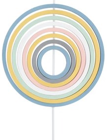 Dětský lustr na lanku HOOPS 1xE27/20W/230V pr. 27 cm pestrobarevná