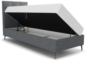 Jednolůžková postel 90 cm Infernus Comfort (tmavě šedá) (s roštem, s úl. prostorem). 1082354