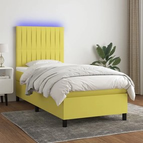 vidaXL Box spring postel s matrací a LED 80 x 200 cm textil [3134990] Barva: taupe