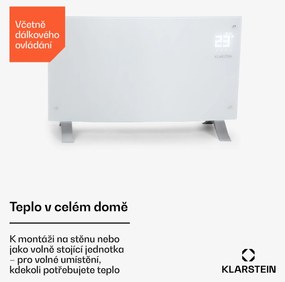 Klarstein Bornholm Curved Ambient, konvektor, 1000/2000 W, bílý