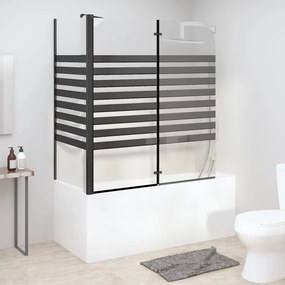 Vanová zástěna s pruhy 120 x 68 x 130 cm tvrzené sklo 151863