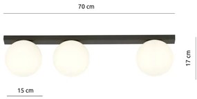 Stropní svítidlo FIT 3xE14/10W/230V černá/bílá